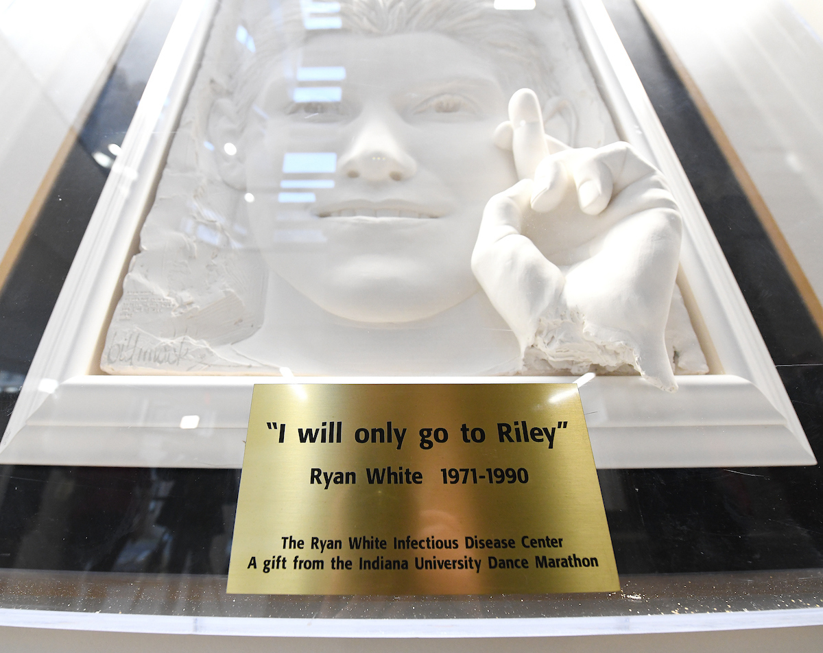 Ryan White sculpture returns to the halls… | Riley Children's Health