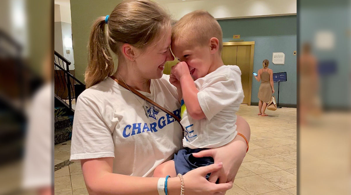 Three-year-old cancer patient meets the… | Riley Children's Health