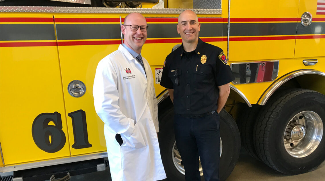 Firefighter, trauma surgeon discover a… | Riley Children's Health
